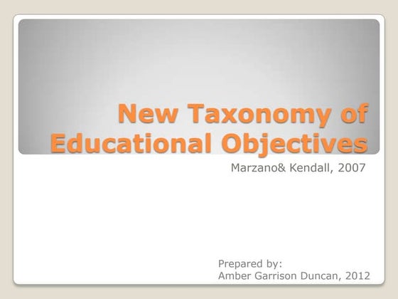 Bloom’s Revised Taxonomy of Educational Objectives | PPTX | Educational ...