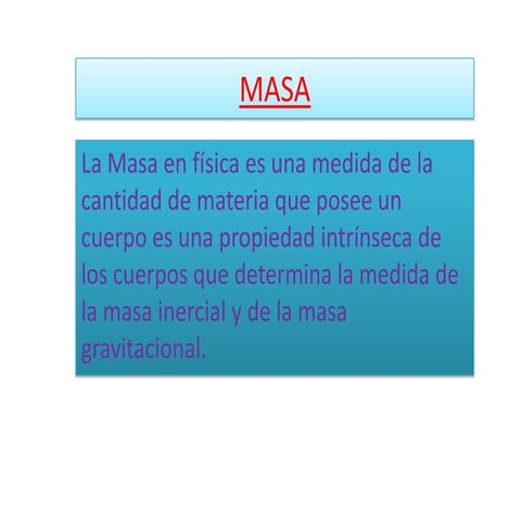 Que es la masa | DOCX