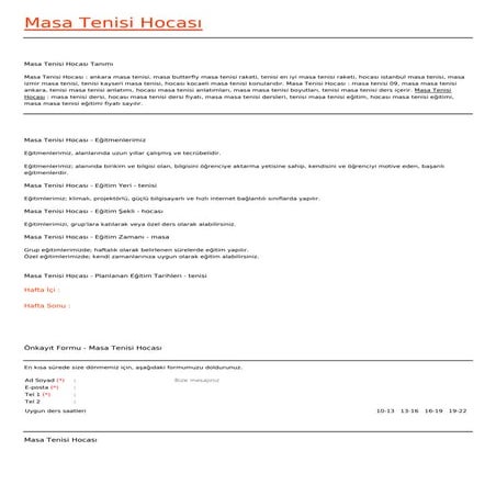 Masa tenisi-hocasi | PDF