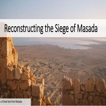 Reconstructing Masada | PPT