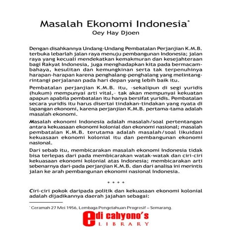 Masalah ekonomi - FISIP Undip | PDF