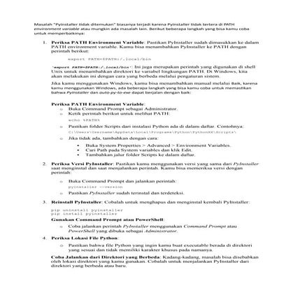 Masalah PyInstaller tidak dapat ditemukan.pdf