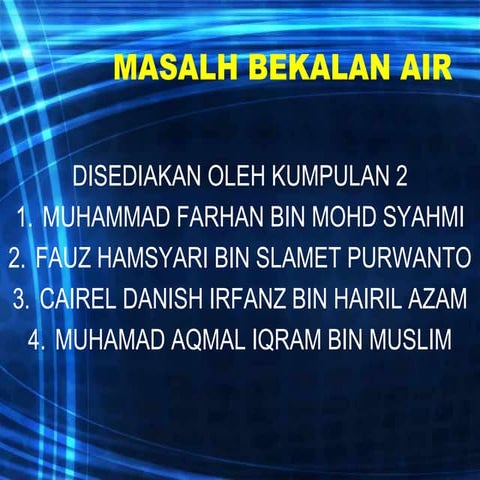 Masalh bekalan air | PPTX