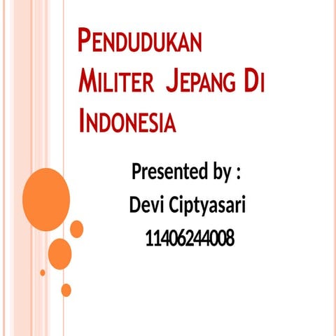 Pendudukan jepang di indonesia | PPT