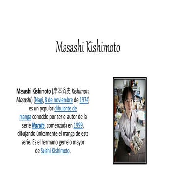 Masashi kishimoto | PPTX
