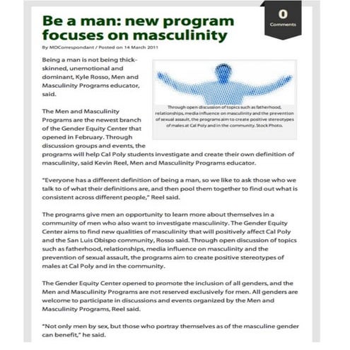 Men and Masculinity Story | PDF