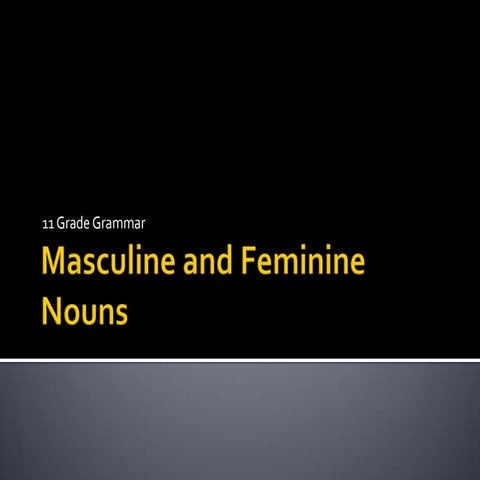 Masculine and feminine nouns | PPTX