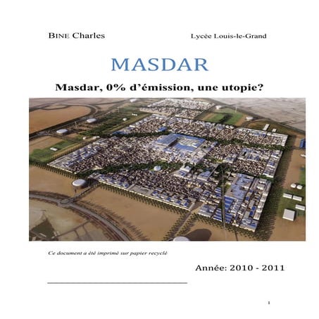 Gordon Falconer - Masdar City Abu Dhabi: Zero Carbon City Master Plan ...