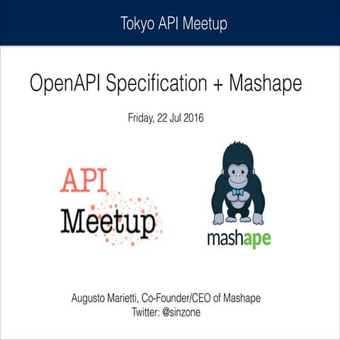 OpenAPI Specification + Mashape | PPT