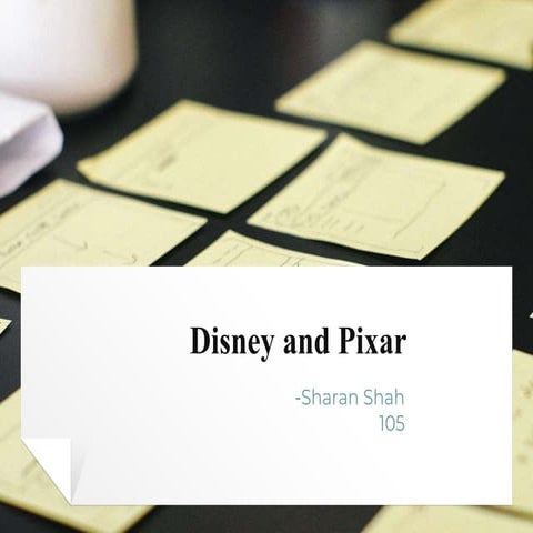 Disney and Pixar Merger | PPTX