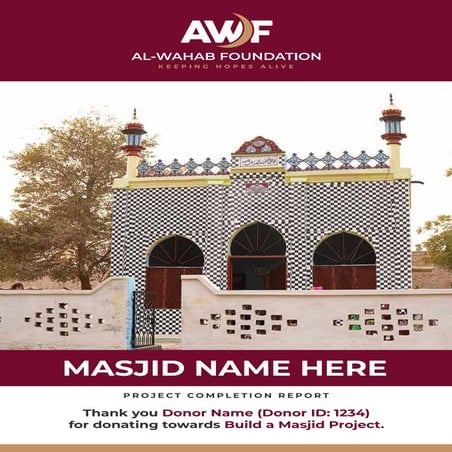 Donate To Build A Masjid Construction In Pakistan | Al-Wahab Foundation ...