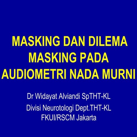 MASKING dan DILEMA MASKING | PPT