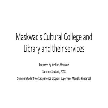 Indigenous library services | PPTX