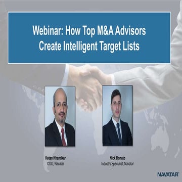 How Top M&A Advisors Create Intelligent Target Lists | PPT