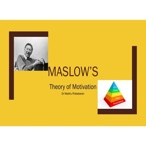 Maslows theory of motivation | PDF