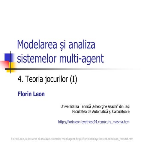Teoria jocurilor (I) | PDF