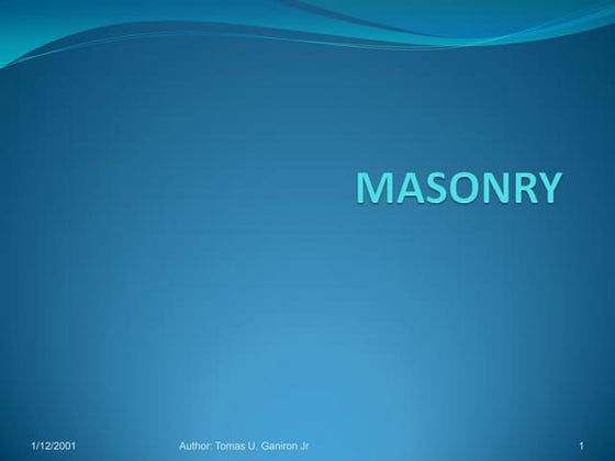 Brick masonry tools | PPT