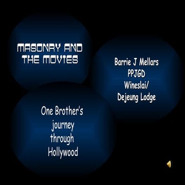 Masonry and the movies craft 2007 | PPT