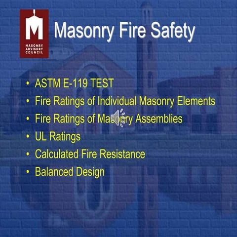 Masonry Fire Safety | PPSX