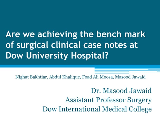 Medical documentation presentation | PPTX