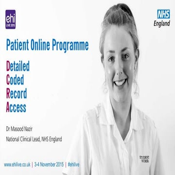 Patient Online Programme: Detailed Coded Record Access | PPTX ...