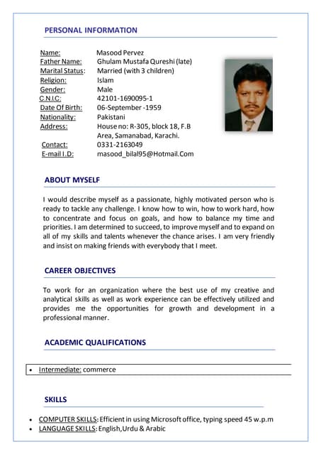 Munawar CV | PDF | Business | Business and Finance