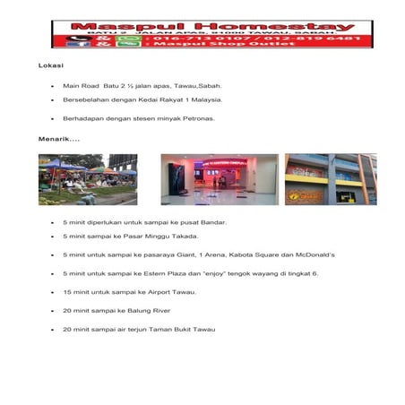 Maspul homestay tawau | PDF