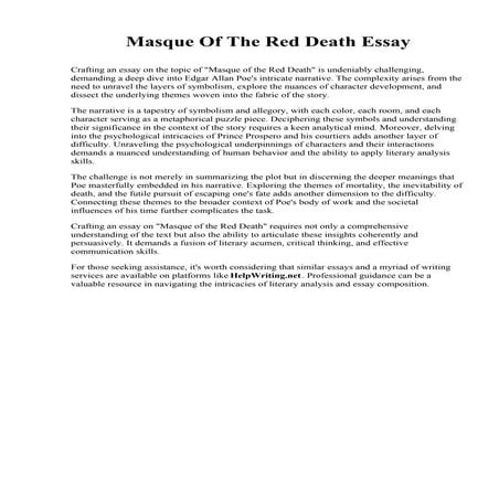 Masque Of The Red Death Essay.pdf