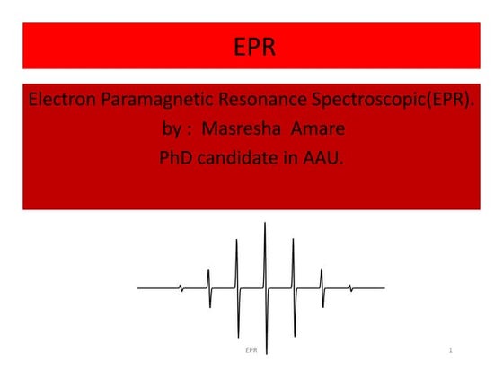 NUCLEAR QUADRUPOLE RESONANCE SPECTROSCOPY | PPT