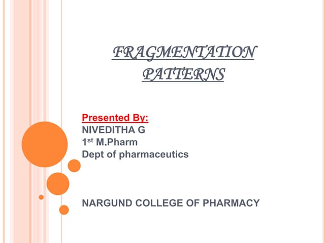 Mass fragmentation & rules | PPTX | Chemistry | Science