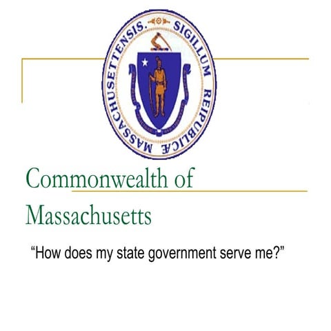 Massachusetts government | PPT