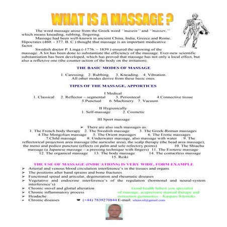 History and development of massage | PPTX