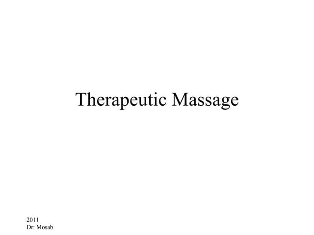 SWEDISH MASSAGE. WELLNESS MASSAGE THERAPY | PPT