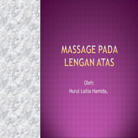 Massage pada lengan atas | PPT