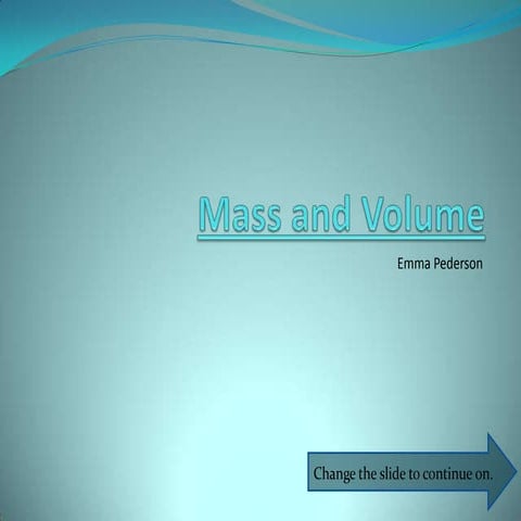 Mass and Volume | PPTX