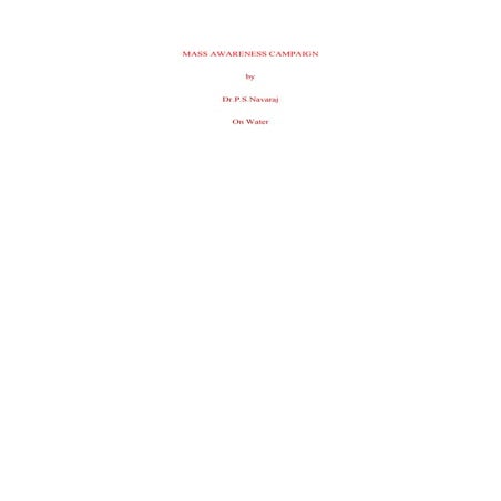 Mass awareness campaign | PDF