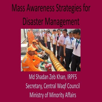 Mass Awareness Strategies for Disaster Management | PPT