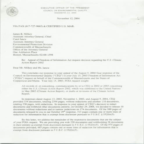 EPA CAA Follow Up Response Letter to FOIA | PDF