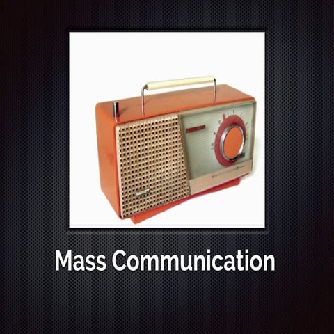 Mass Communication as a Communication Discipline | PDF