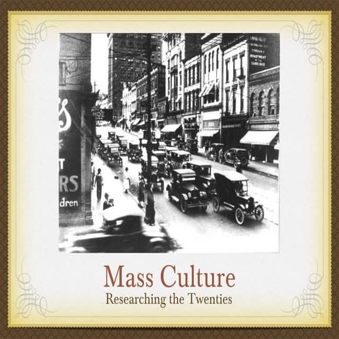 Mass culture Period 5 | PPT