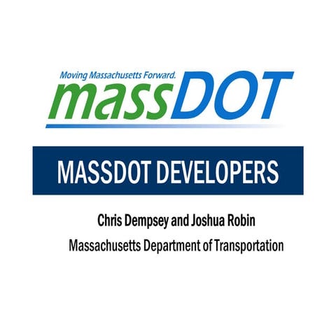 MassDOT Developers Presentation to the ABC TMA | PPT