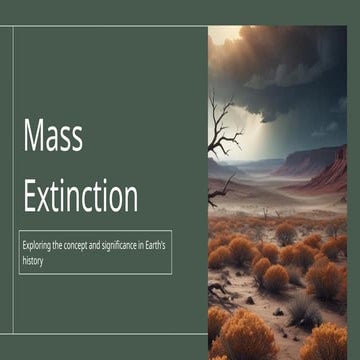 Mass extinction ppt - easiest points to understand | PPTX