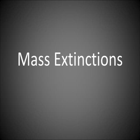 Mass extinction notes | PPT