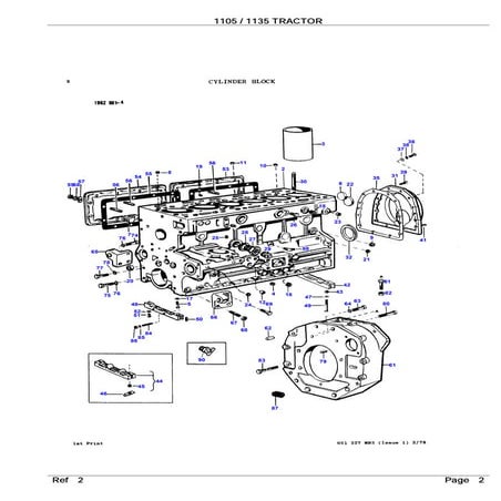 Massey ferguson 1135 tractor service parts catalogue manual | PDF