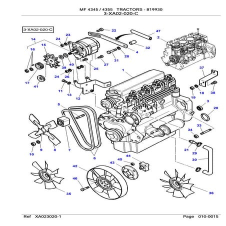 Massey ferguson mf 435 x compact tractor (br) parts catalogue manual | PDF