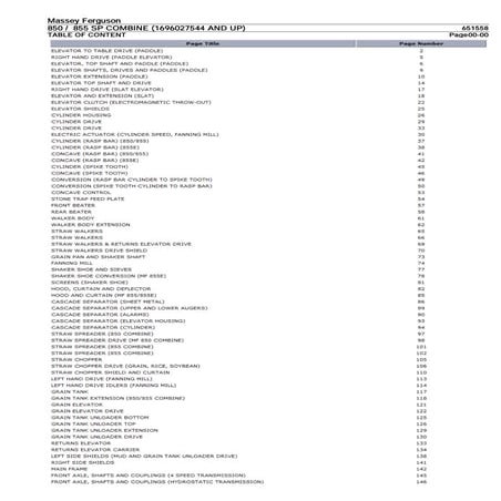 Massey ferguson mf 1020 compact tractor parts catalogue manual | PDF