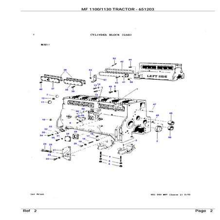 Massey ferguson mf 1100 tractor service parts catalogue manual | PDF