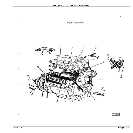 Massey ferguson mf 152 tractor service parts catalogue manual | PDF