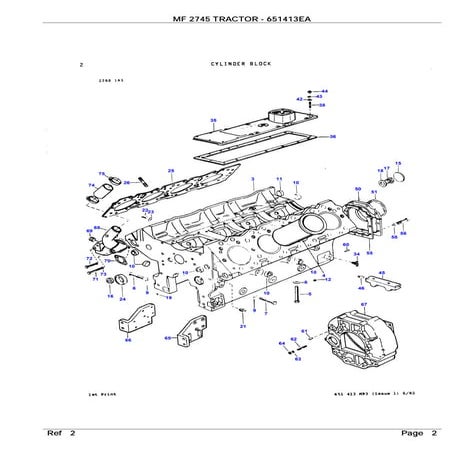 Massey ferguson mf 2745 tractor service parts catalogue manual (part ...