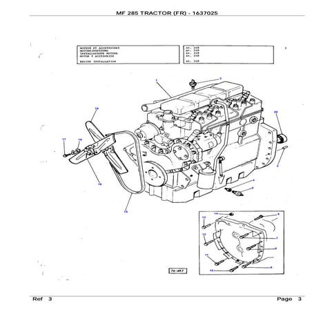 Massey ferguson mf275 tractor ( 221522 (gb)) parts catalogue manual | PDF